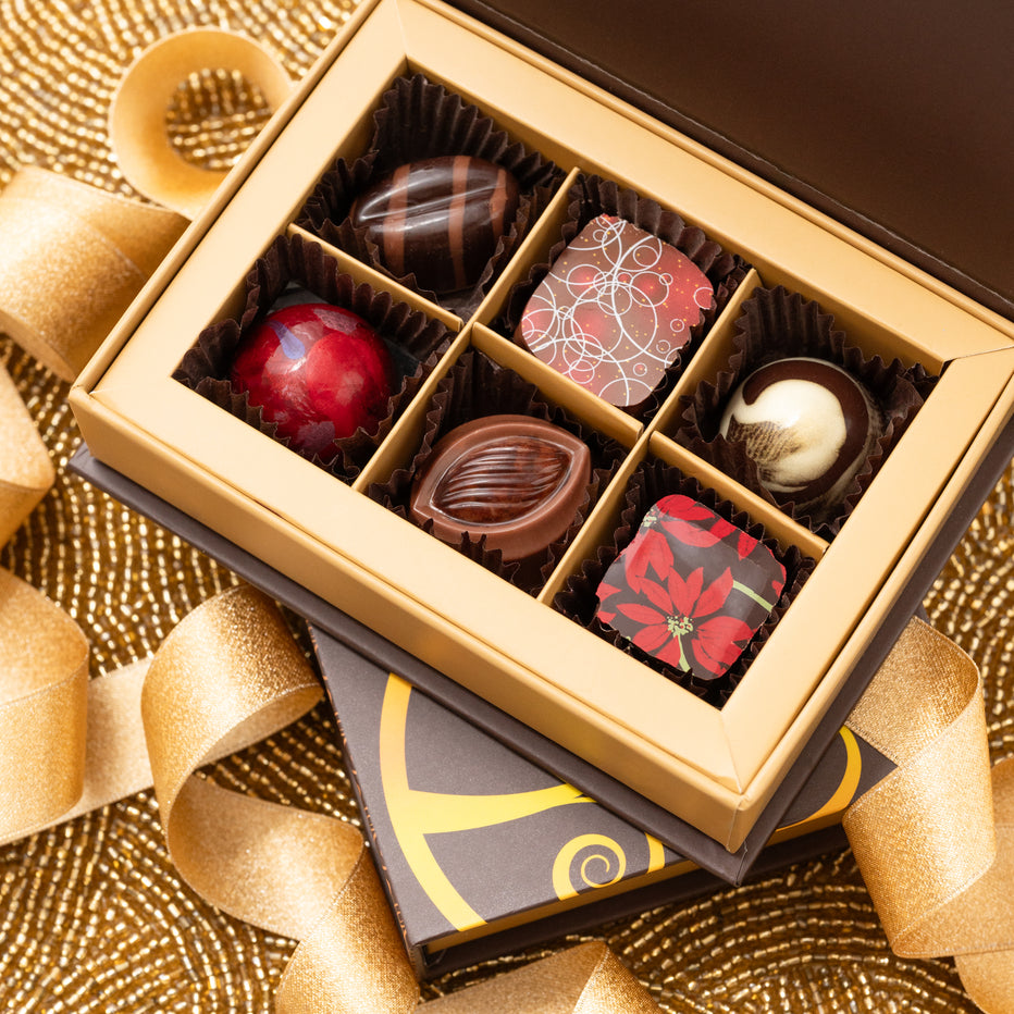 6-pc Box of Holiday Chocolates – St. Croix Chocolate Company